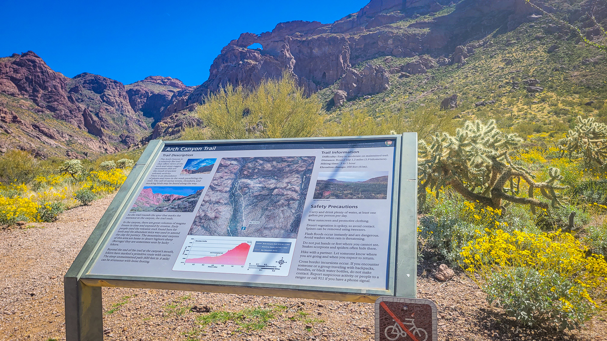Hiking Arch Canyon Trail in Organ Pipe Cactus National Monument ...